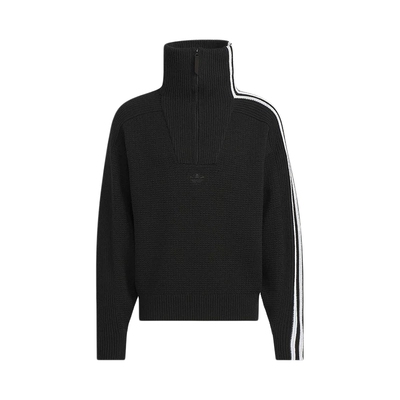 adidas阿迪达斯三叶草半拉链高领套头毛衣26男女同款针织衫KS5340