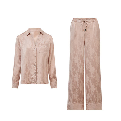 【折扣清仓】法国CHANTELLE仙黛尔精致轻盈亚麻提花家居服套装