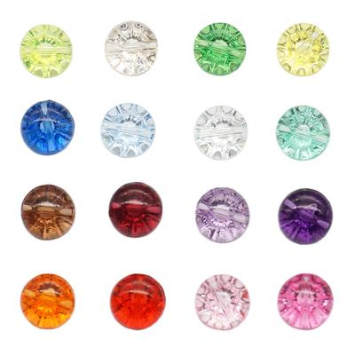 暗眼扣子透明糖果色水晶儿童