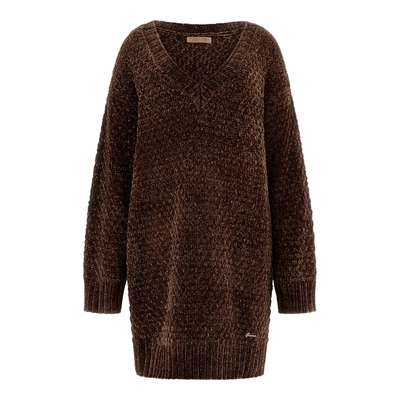 GUESS深V领宽松毛针织衫