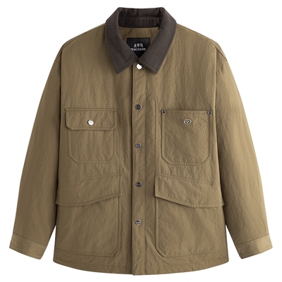 【商场同款】太平鸟男装羽绒服25冬季新款工装贴袋外套 B2ACF4298