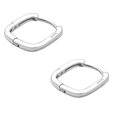 LNIEER999足银方形养耳洞耳环