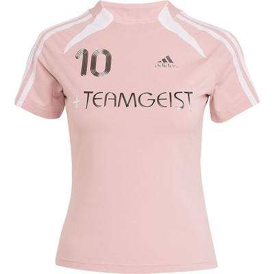 Adidas/阿迪达斯正品2025夏季款女士圆领修身足球运动短袖KE9811
