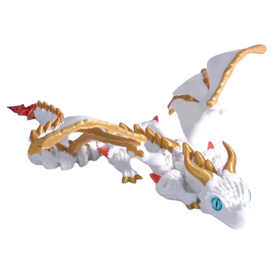 3D打印双角飞龙造景摆件