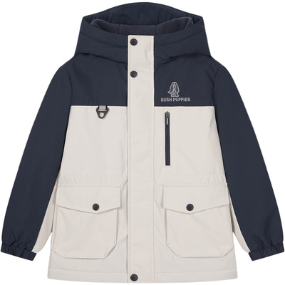 暇步士男童三防风衣保暖加厚外套