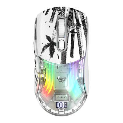 狼蛛SC630pro无线三模鼠标电竞游戏滑鼠透明办公静音带座充三角州