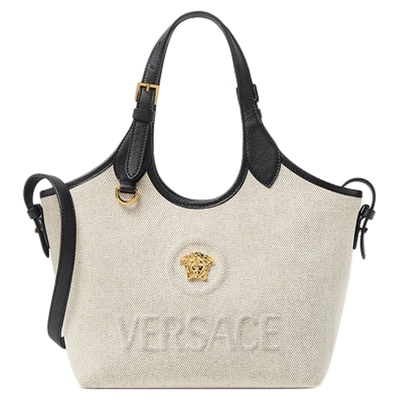 【12期免息】VERSACE/范思哲 女士La Medusa帆布迷你托特包