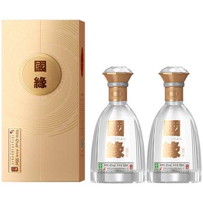今世缘国缘对开42度500ml*2白酒