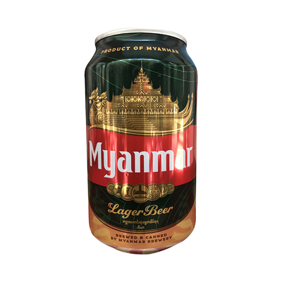 【2025年9月后生产】缅甸缅玛啤酒Myanmar家庭装330mlx6拉罐进口