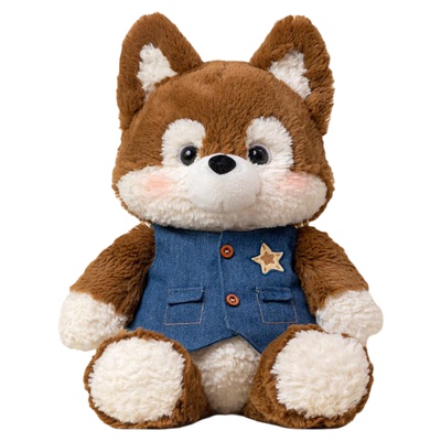 原创小狐狸狼可爱毛绒玩具