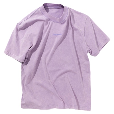 MrBu布先生短袖t恤紫色做旧男款