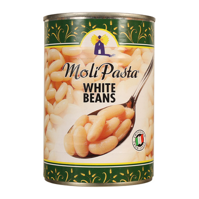 进口莫利白豆罐头罐装西餐配料
