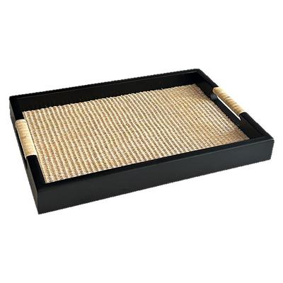 高颜值复古木质托盘放香薰摆件