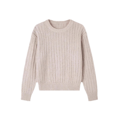 朱珠痛苦细闪亮片针织毛衣高品质