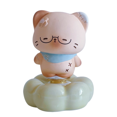 景德镇陶瓷可爱小猫转转乐摆件