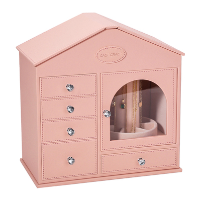 创意小洋房设计360°旋转项链柱