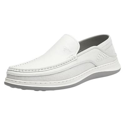 豆豆鞋男真皮软底透气一脚蹬皮鞋