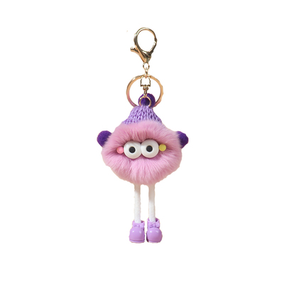 ins网红可爱小煤球精灵钥匙挂件
