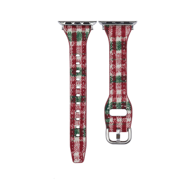 适用苹果手表带新年红圣诞小蛮腰