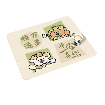 卡通皮革桌垫防水防滑防尘可洗
