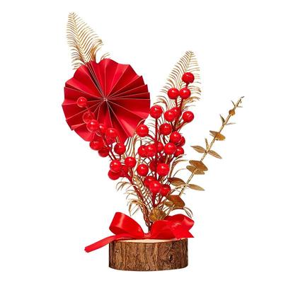 春节装饰小发财树摆件年会餐桌