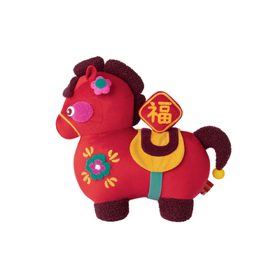 爱诗乐马年异形抱枕唐马摆件玩偶