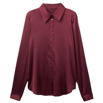 Intimissimi意舒漫女士时尚凉感舒适桑蚕丝休闲长袖衬衫CL162E