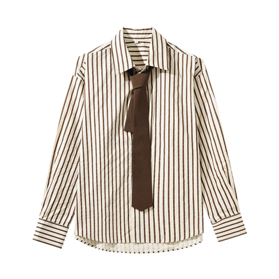 Hualun翻领长袖青春衬衫