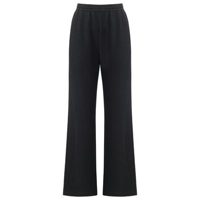 歌莉娅女裤秋冬新款针织坑条阔腿长裤女士高腰直筒裤子1B8C1I07B