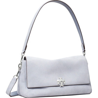 【礼物】TORY BURCH 汤丽柏琦 CHARLIE 绒面革单肩斜挎包 183225
