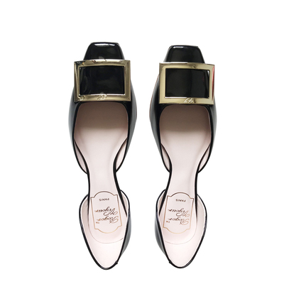 平底方头浅口方扣单鞋2025年新款