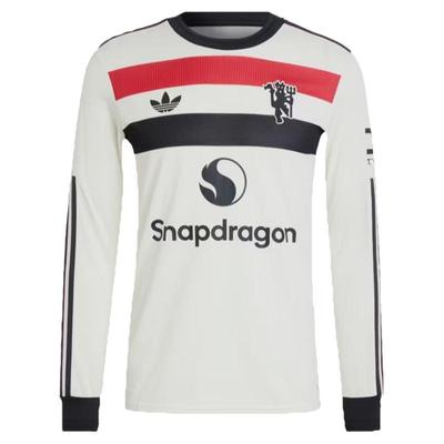 天朗足球阿迪达斯24/25曼联第二客场球员版长袖足球服球衣IY7812