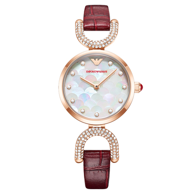 【白鹿同款】马年特定Armani阿玛尼白月光女表送女友礼物AR11737