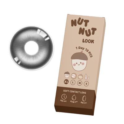 【黑娇骑士】坚果力美瞳日抛10片双高光黑色美瞳超大直径