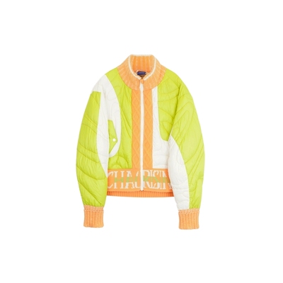 羊绒拼接彩色羽绒外套