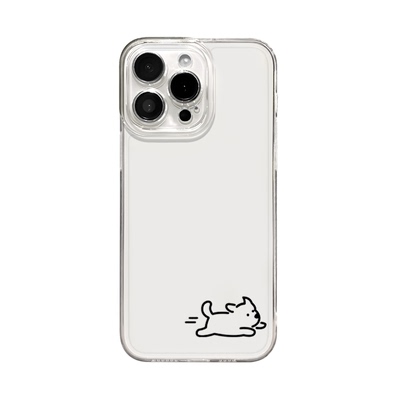小猫小狗适用苹果17promax手机壳iphone13pro透明12情侣14华为mate70新款pura80小米15红米k90任意机型16小众