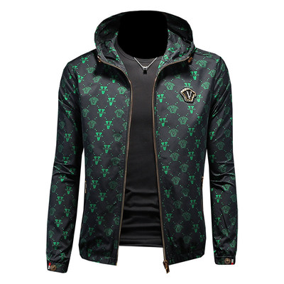 高级感高端连帽夹克外套男士春秋