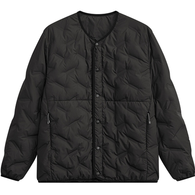 MODE COMMUTER | MC防泼水暗格纹梭织防泼水干爽无领短款羽绒服