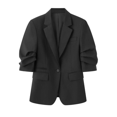 艾诺丝国内代购2026年春季新款七分袖时尚休闲西服外套女BR131133