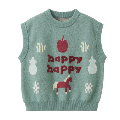 papa春季儿童马甲新年保暖内搭