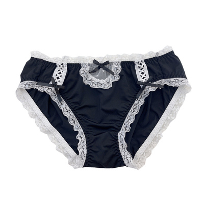 牛奶丝日系女仆大码内裤胖mm200