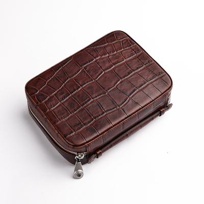一皮烟斗收纳包鳄鱼纹牛皮多功能