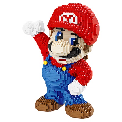 马里奥微钻颗粒积木拼装玩具