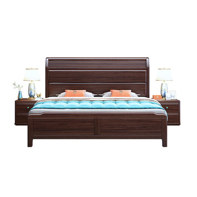 六抽储物实木床乌金木中式双人床