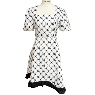 商场同款设计感格子连衣裙