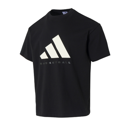 adidas阿迪达斯篮球风大号半截袖春男女棉质打底衫短袖T恤 KB7560
