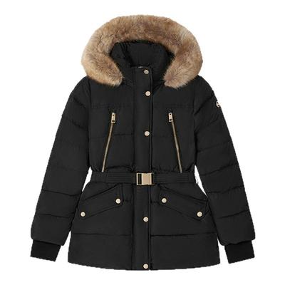 【两件折上折】MICHAEL KORS MK 女士绗缝连帽收腰羽绒服外套