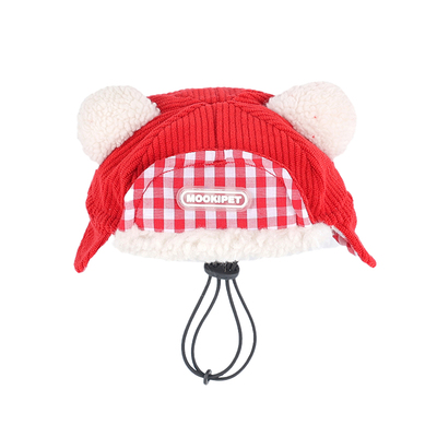 mookipet宠物露耳朵加厚耳朵帽