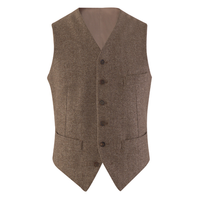 CULTUM复古商务人字纹男西服马甲