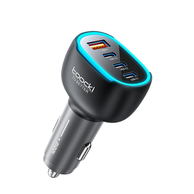 120W四口USB车载快充点烟器